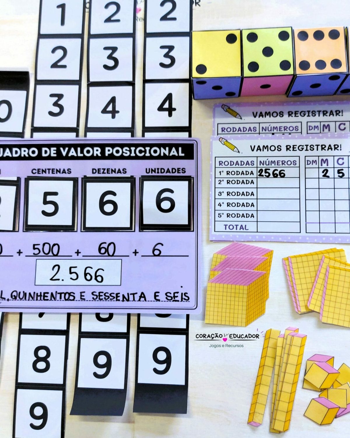 Jogo do Valor Posicional - Coração de Educador